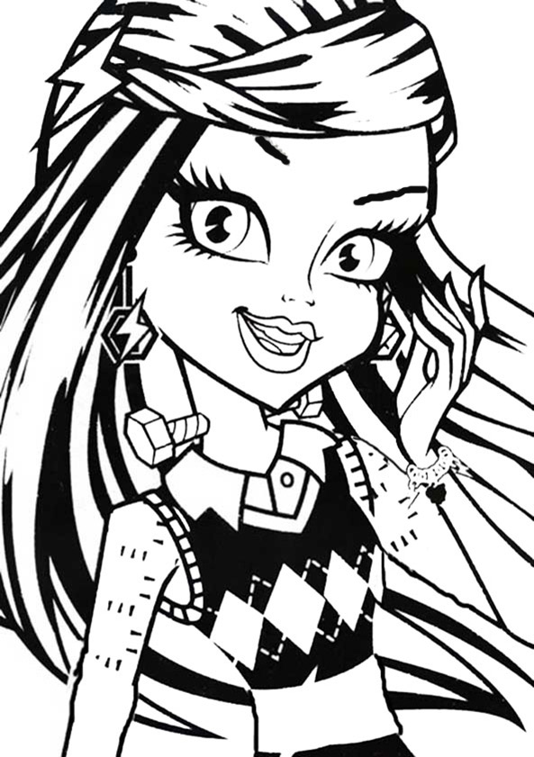 Coloriage Monster High Frankie Stein