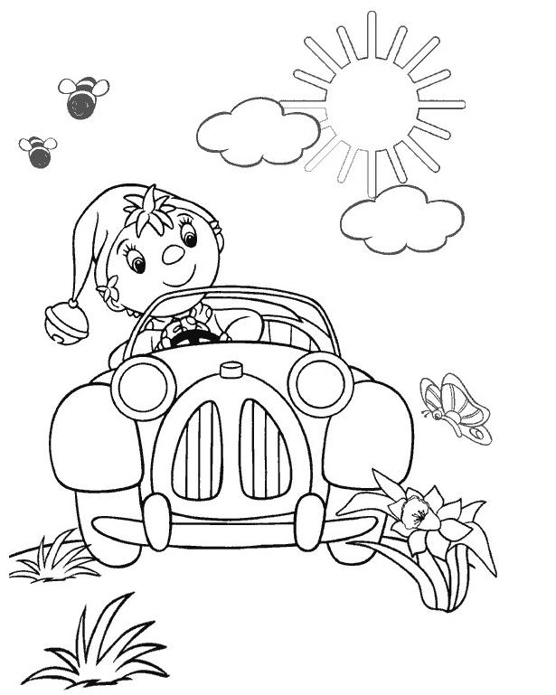 coloriage oui oui et sa voiture coloriage oui oui et sa voiture