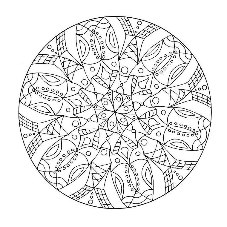 Télécharger Coloriage Rosace À Imprimer Aperçu Voyager En Solo
